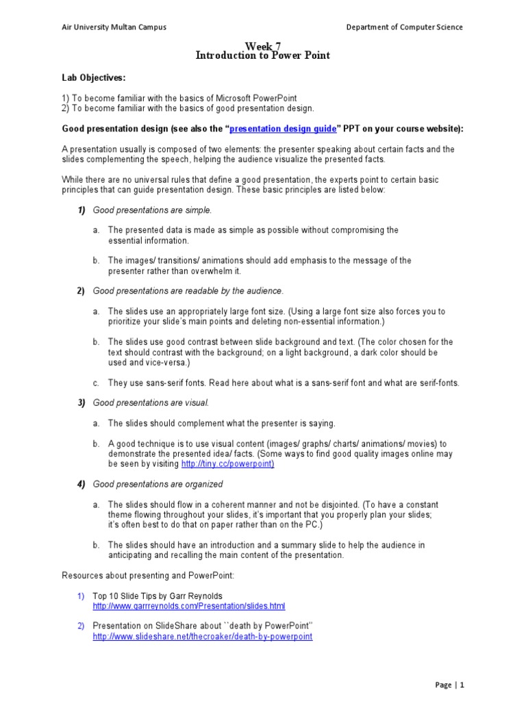 Week 7 Power Point | PDF | Microsoft Power Point | Graphic Design