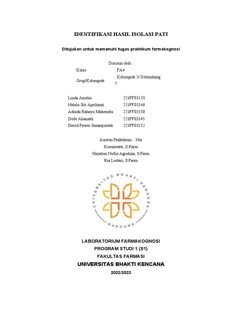 Kel 2 - g7 - Identifikasi Hasil Isolasi Pati | PDF
