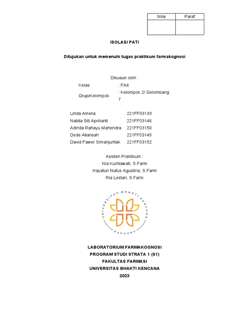 Isolasi Pati Kel 2 Fa4 | PDF