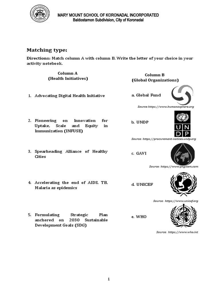 Grade 10 Health | PDF | World Health Organization | Global Health