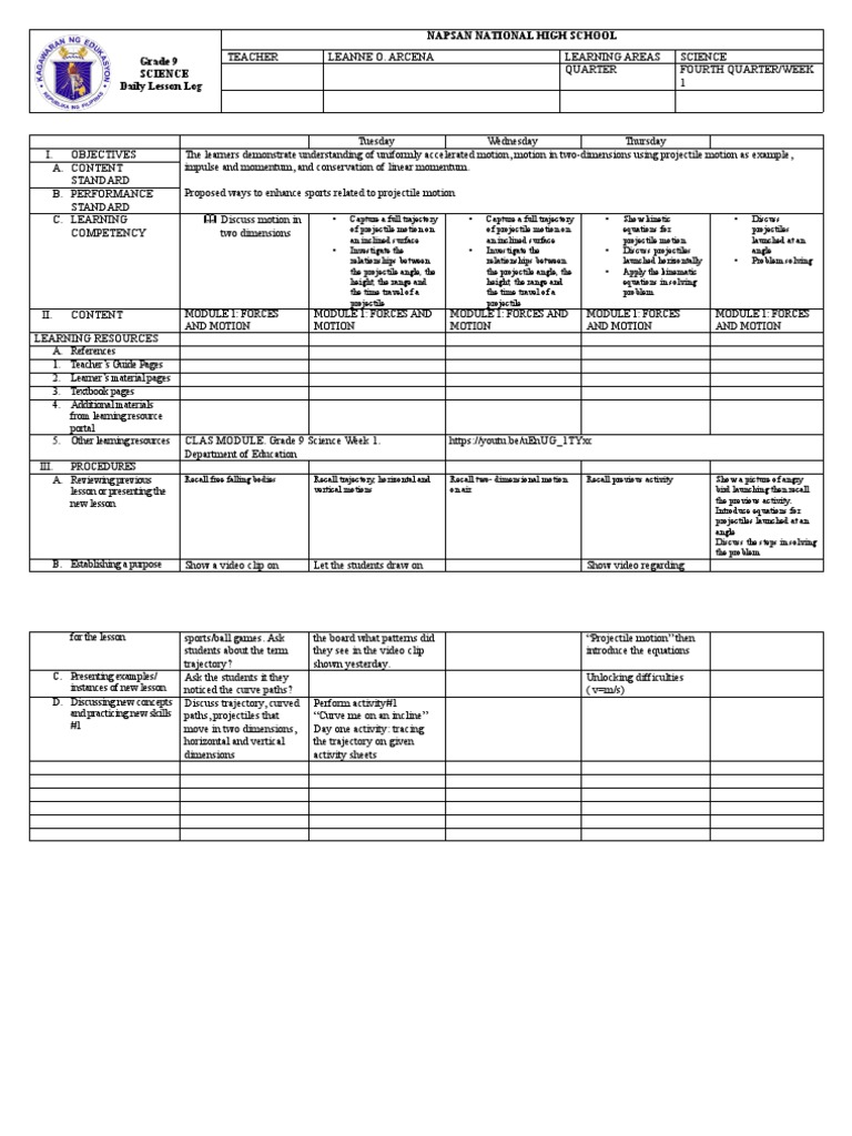 Understanding Projectile Motion in Grade 9 | PDF | Force | Mechanics