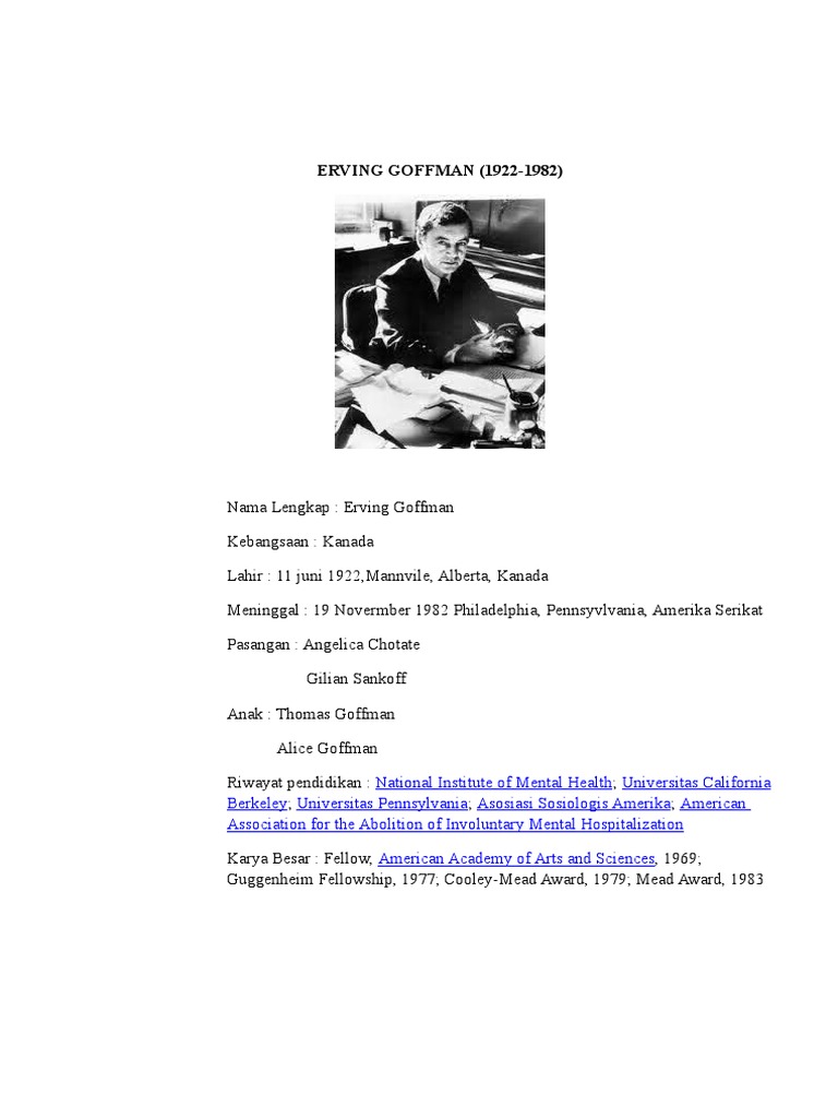 Erving Goffman | PDF