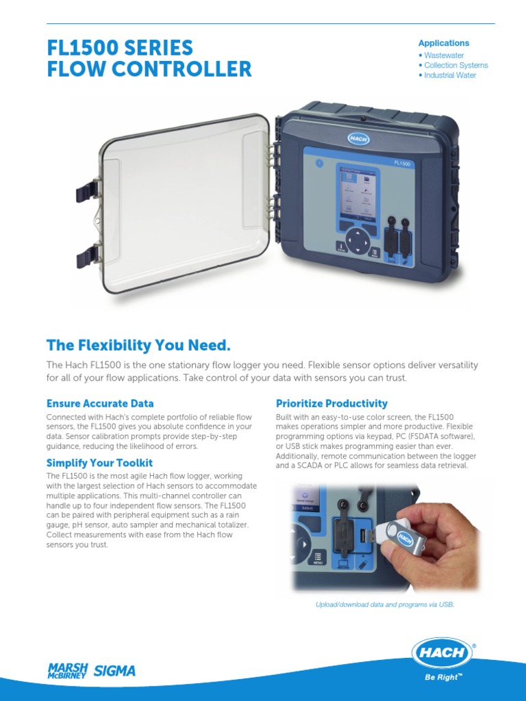 HACH FL1500 Flow Logger Product Sheet PDF | PDF