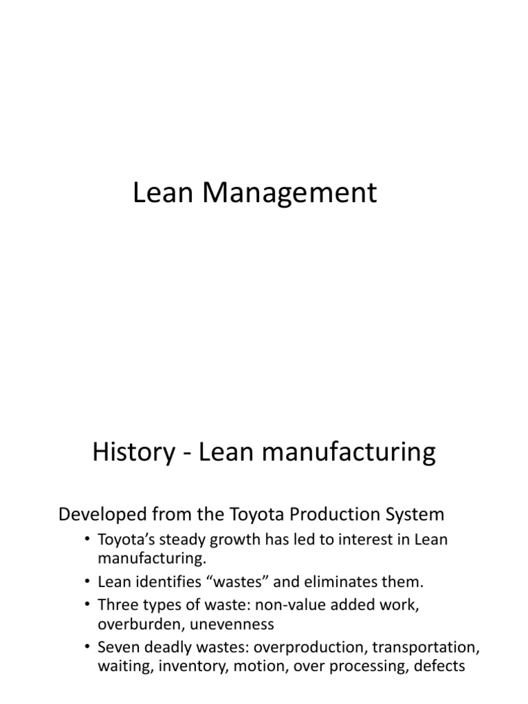 Lean Management PDF | PDF | Lean Manufacturing | Business