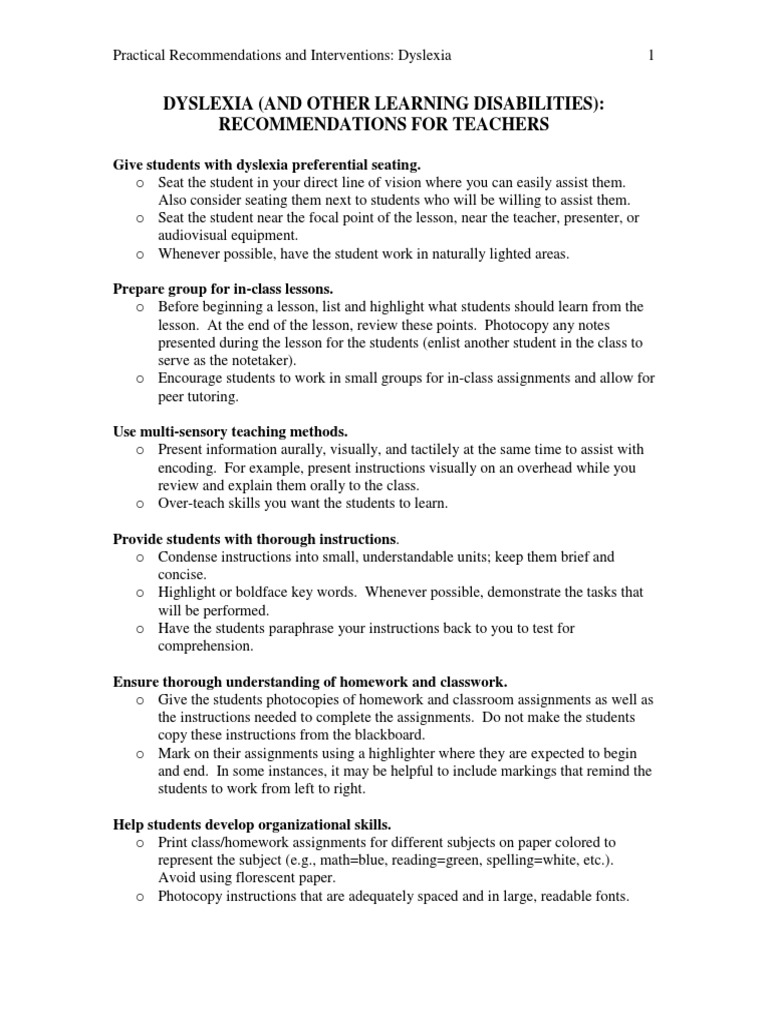 Dyslexia PDF | PDF | Reading Comprehension | Learning