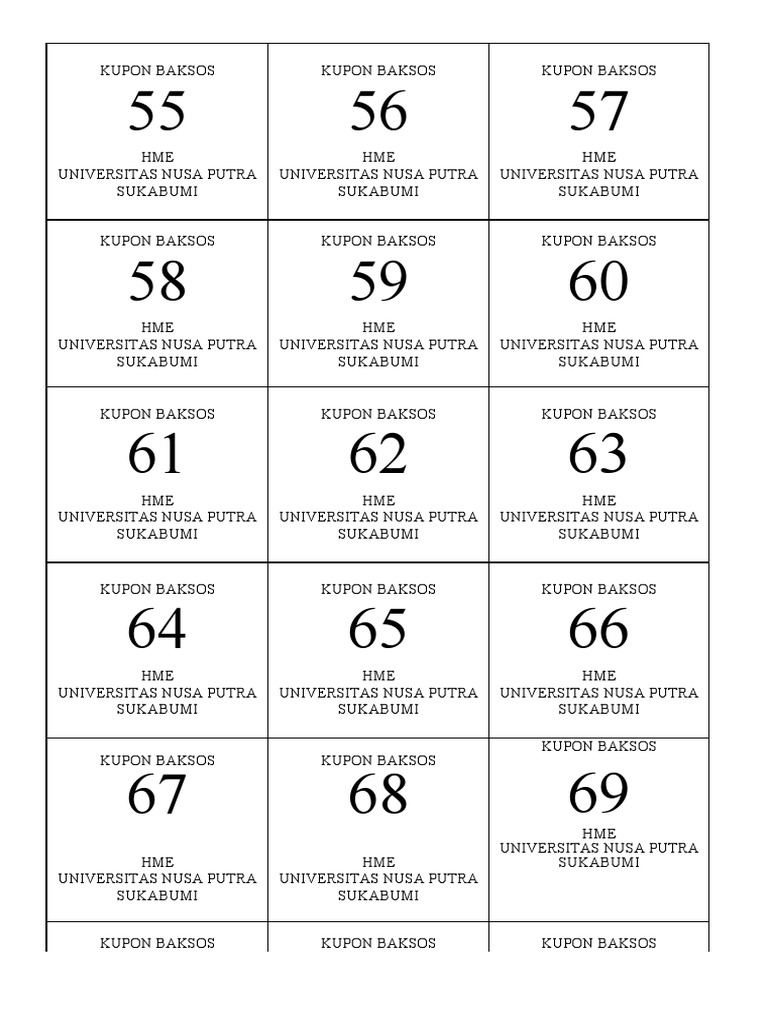 Kupon Baksos | PDF