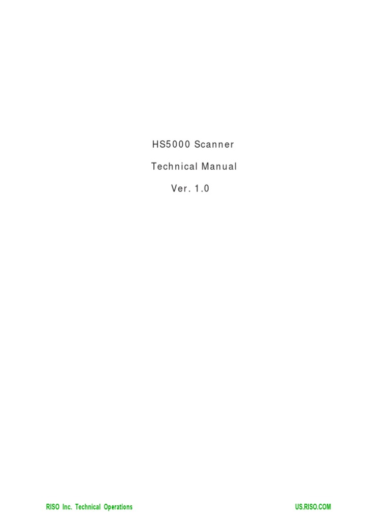 X1 HS5000 Technical Manual 1.0 (En) PDF | PDF | Charge Coupled Device | Image Scanner