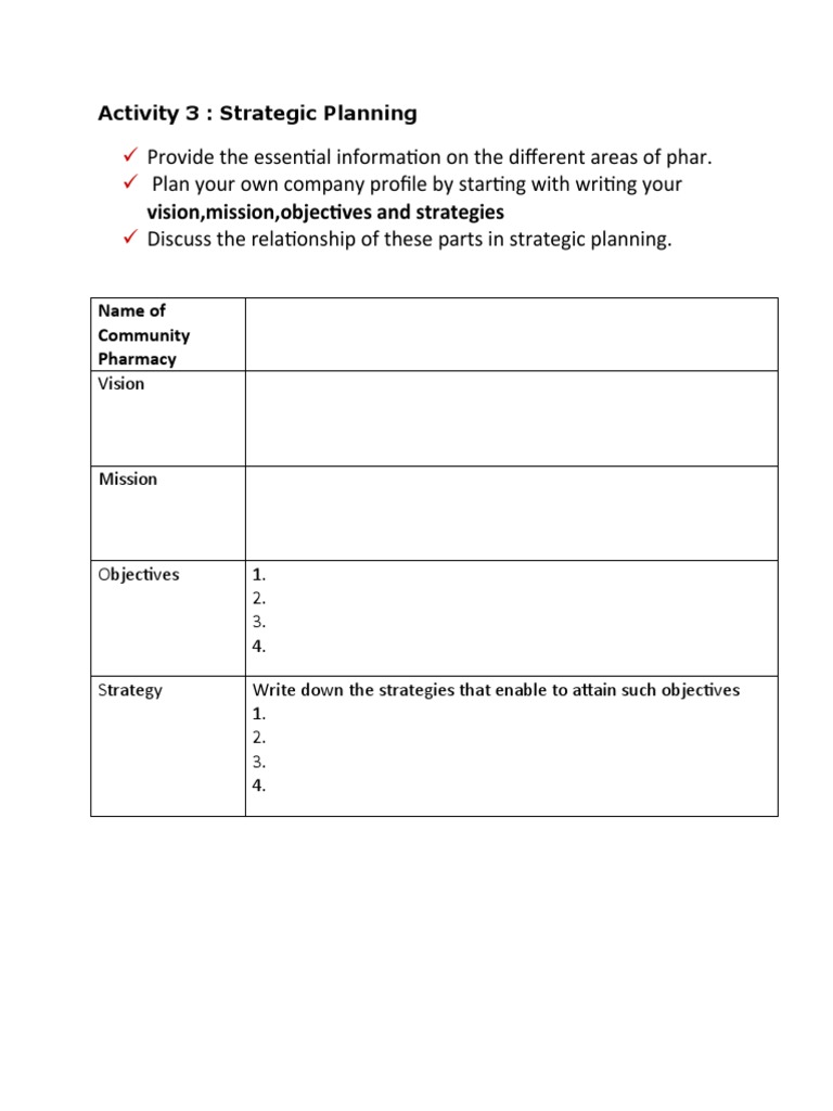 Activity 3strategic Planning | PDF