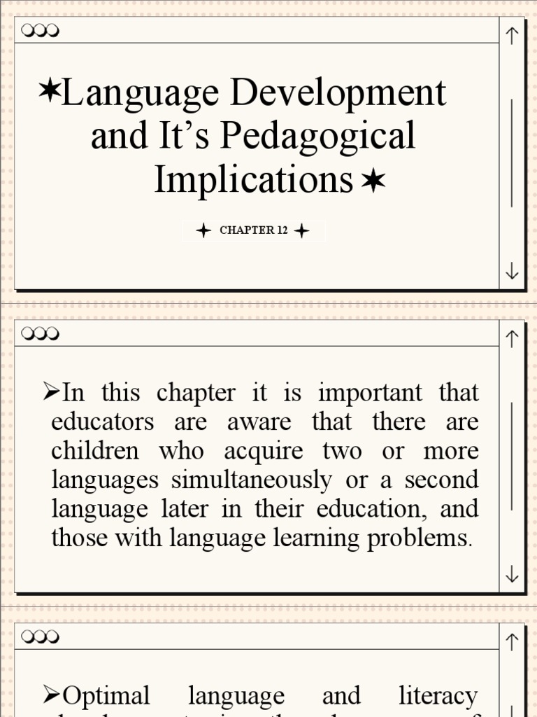 Language Development and It's Pedagogical Implications | PDF | Language ...