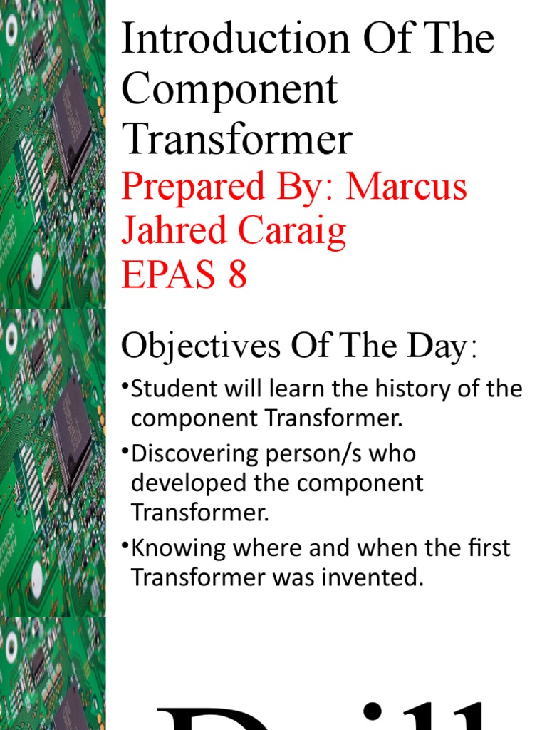 (EPAS) History Of Transformer | PDF | Transformer | Inductor