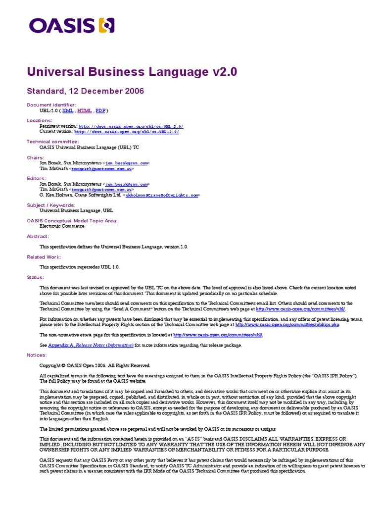 ECommerce Ref UBL 2 | PDF | Invoice | Xml Schema