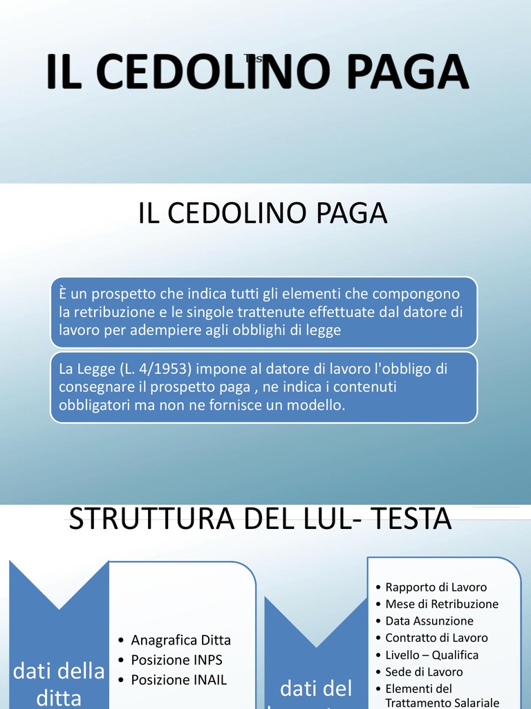 SLIDE Cedolino Paga PDF | PDF