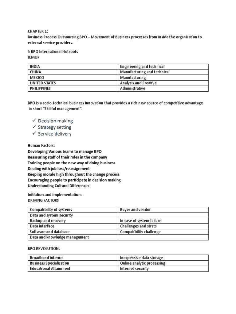 Bpo Reviewer | PDF | Outsourcing | Request For Proposal