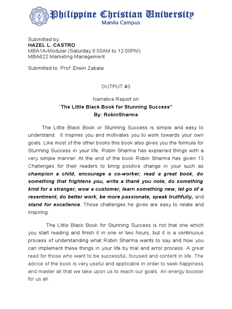 Insights from "The Little Black Book" | PDF | Psychological Concepts ...
