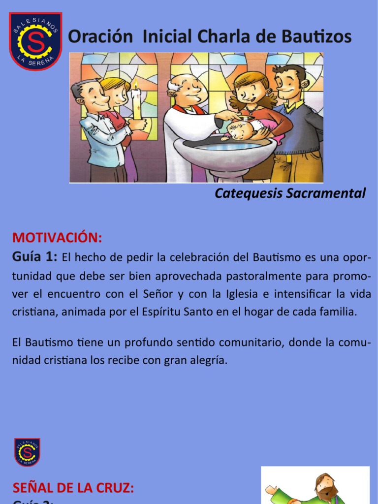 Oracion Charla de Bautizos | PDF | Bautismo | orador del Señor