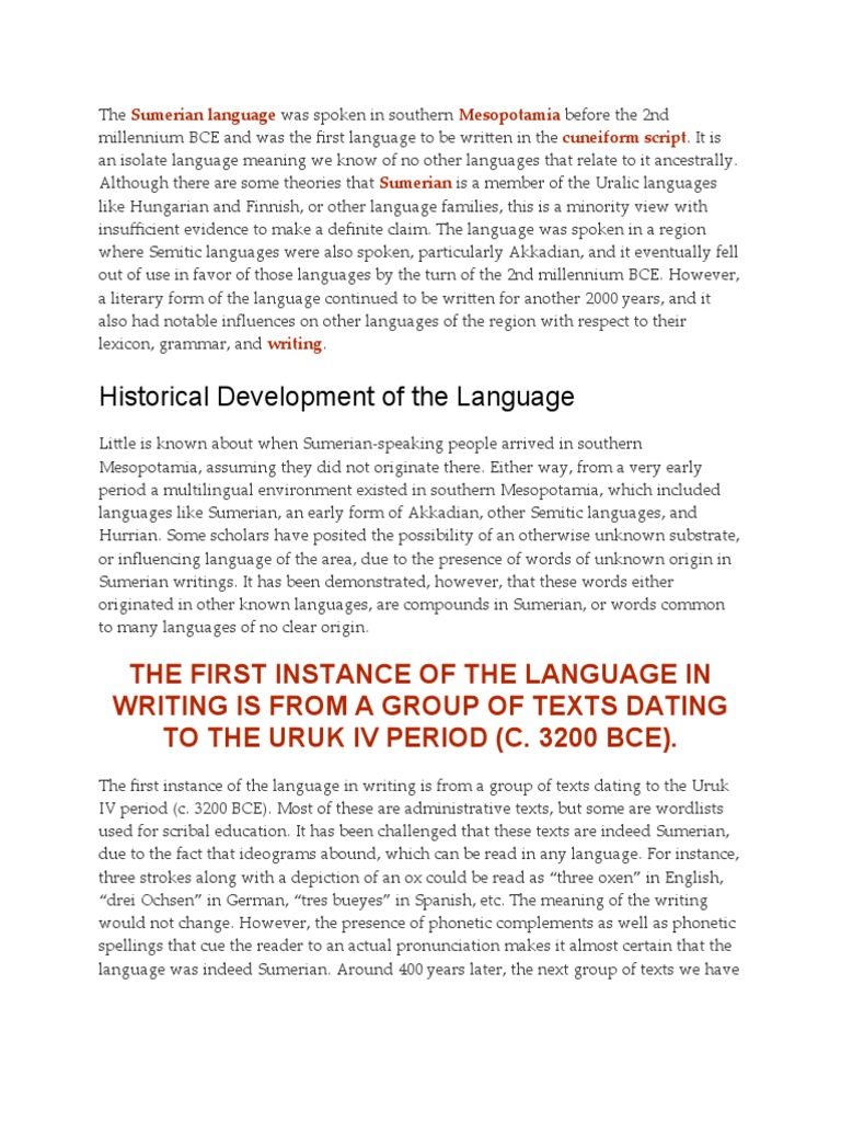 Sumerian | PDF | Cuneiform | Mesopotamia