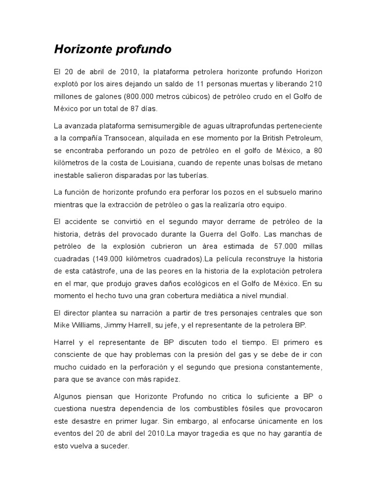 Horizonte Profundo | PDF