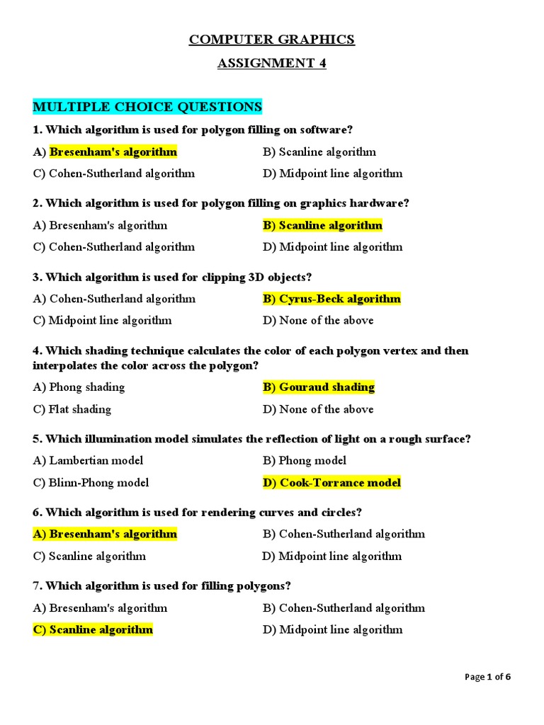 Cg Assignment 4 Pdf Graphic Design Computer Science
