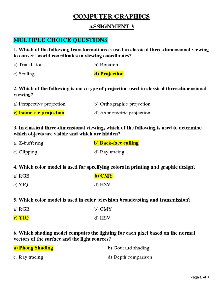 CG - Assignment 3 | PDF | Electrodynamics | Multidimensional Signal Processing
