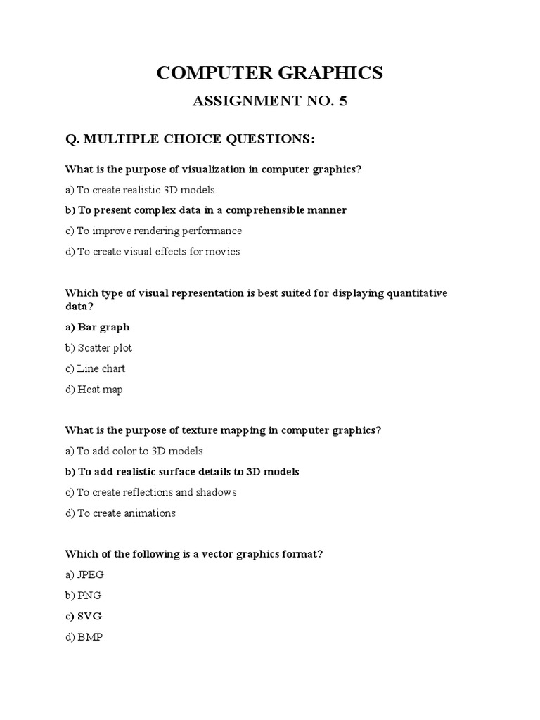 CG - Assignment 5 | PDF | Texture Mapping | Interpolation