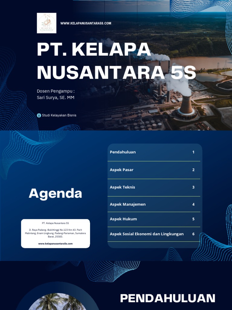 Blank Company Profile Business Presentation in Navy Blue Abstract Tech Style | PDF
