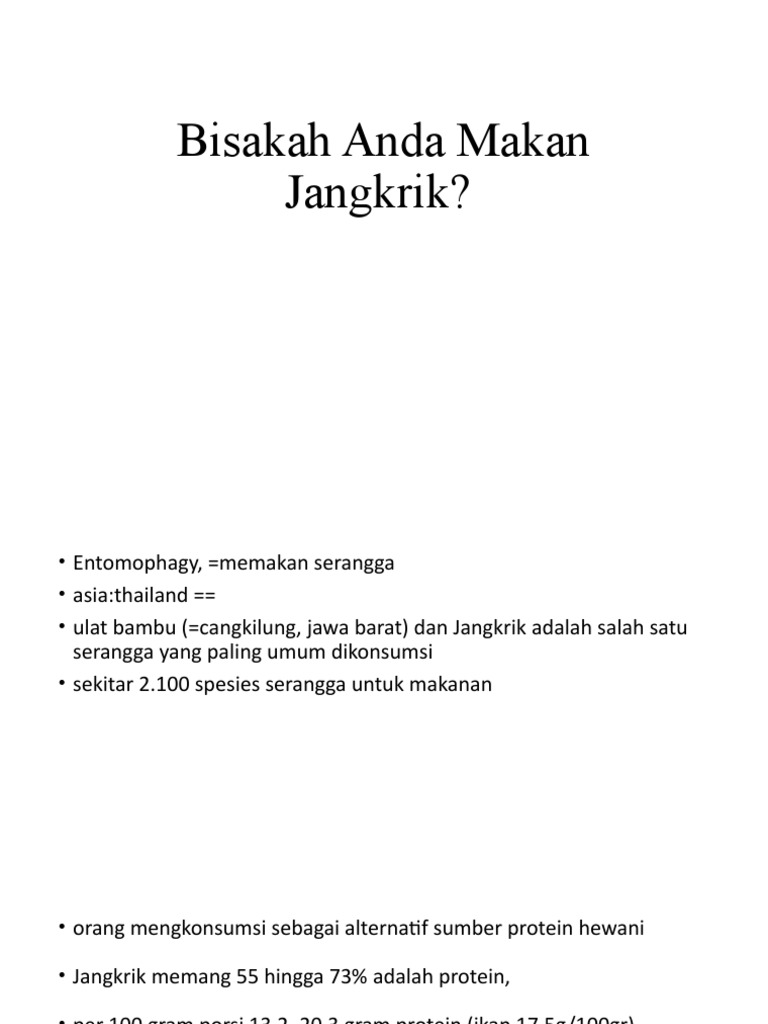 Jangkrik Ulat Bambu | PDF | Sains & Matematika | Teknologi & Rekayasa