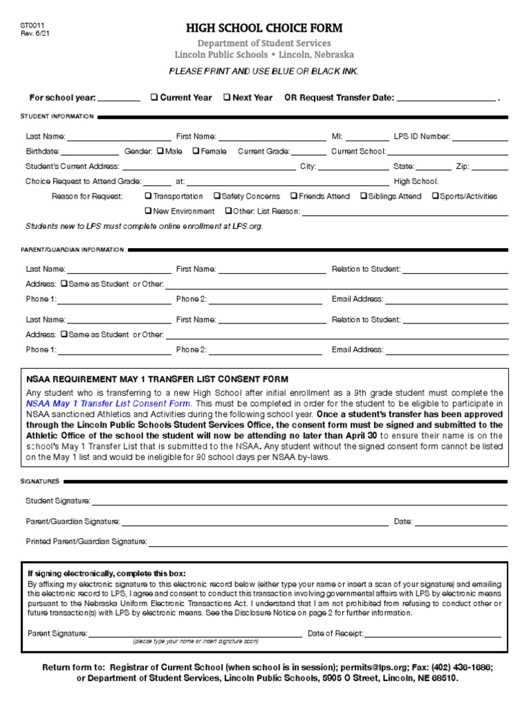 ST0011 - High School Choice Form | PDF | Computing