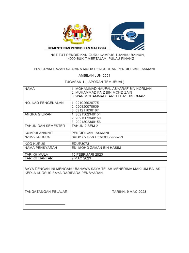Laporan Temubual-1 | PDF