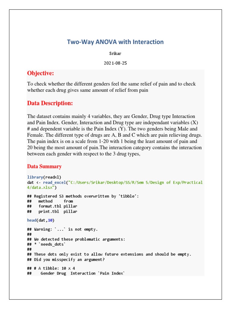 Two-Way Anova Interaction | Download Free PDF | P Value | Null Hypothesis