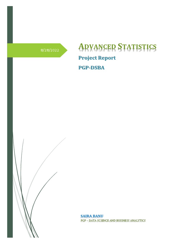Advanced Statistics Project Report Final | Download Free PDF ...
