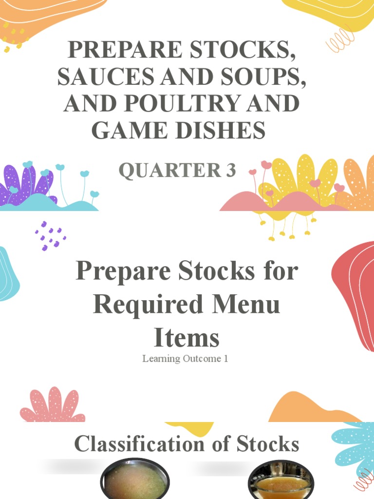 TLE10 Q3 Lesson1 | Download Free PDF | Stock (Food) | Food Ingredients