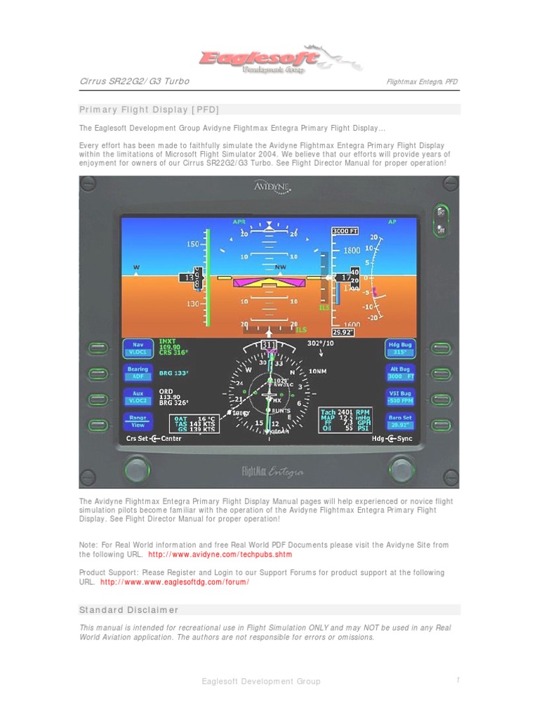 Avidyne Flightmax Entegra PFD Guide | PDF | Avionics | Aviation