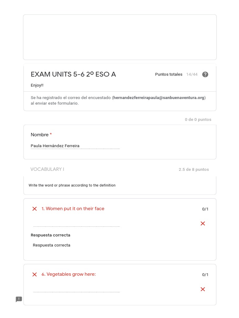 Exam Units 5-6 2º Eso A PDF | PDF | Linguistics | Grammar