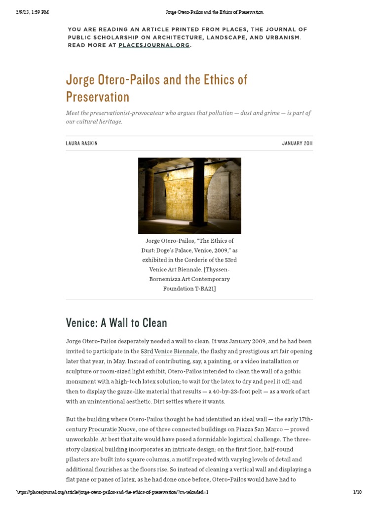 Ethics of Preserving Lausus Palace | PDF | Science & Mathematics