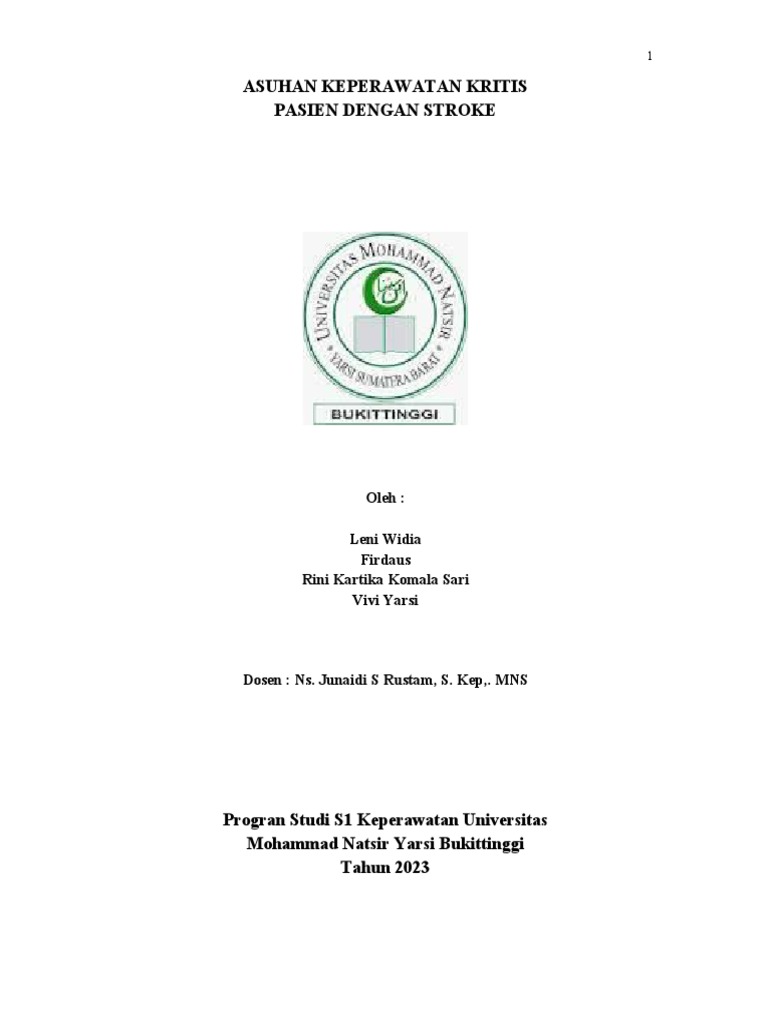 Askep Stroke Kep Kritis - KLP 2 | PDF