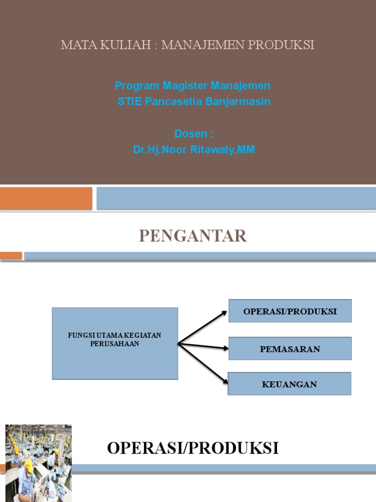 File 1 Manajemen Produksi | PDF