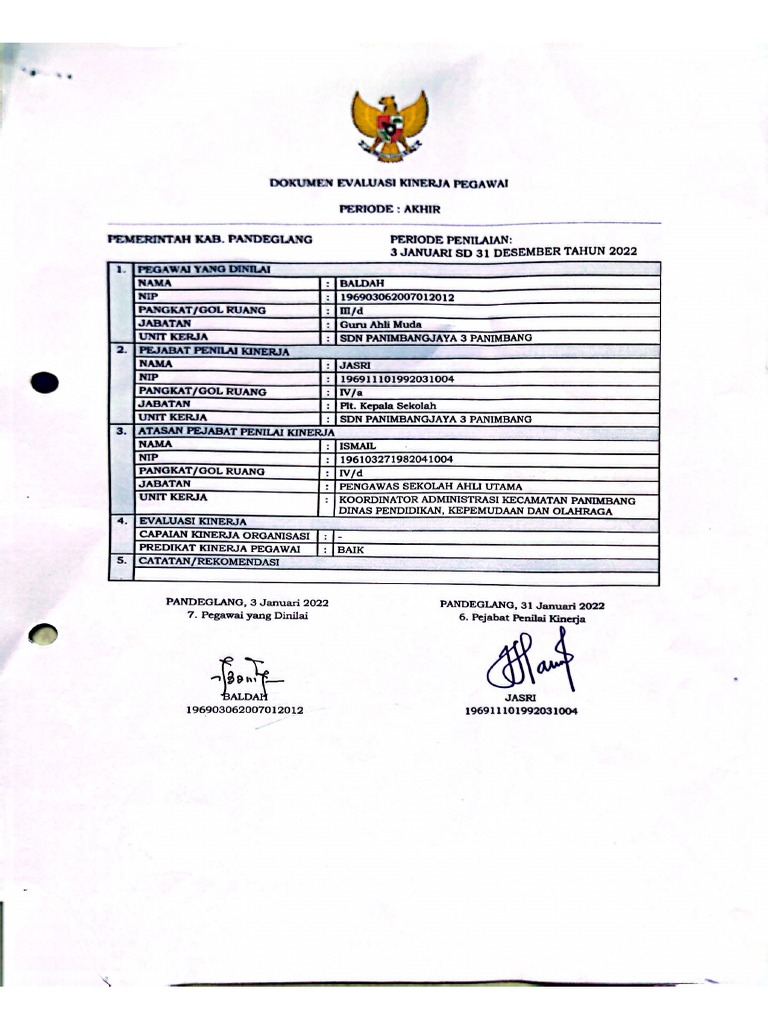 Contoh SKP 2022 | PDF