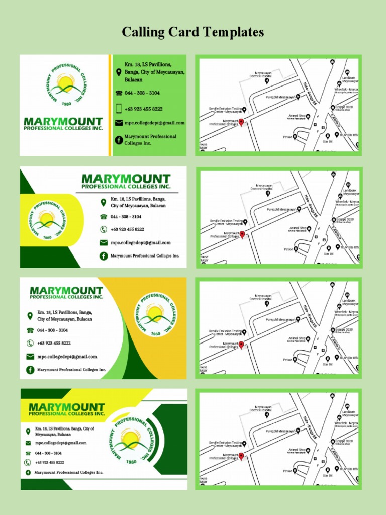 Calling Card Template | PDF