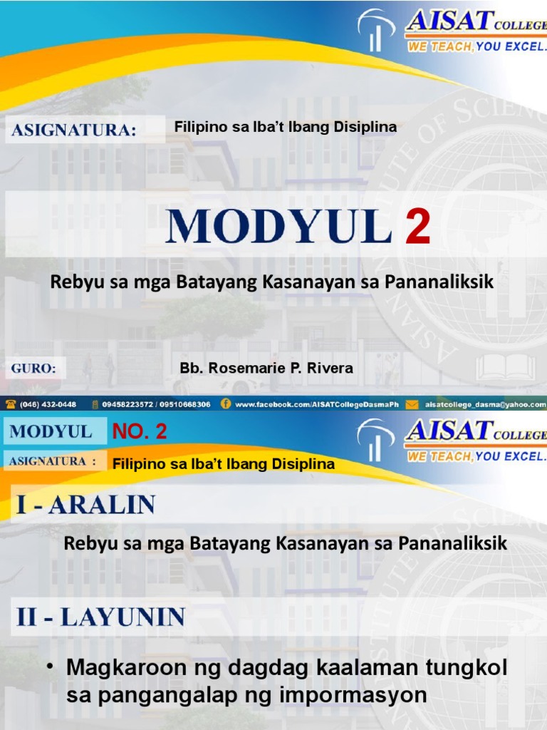 Fil2 Modyul 2 | PDF