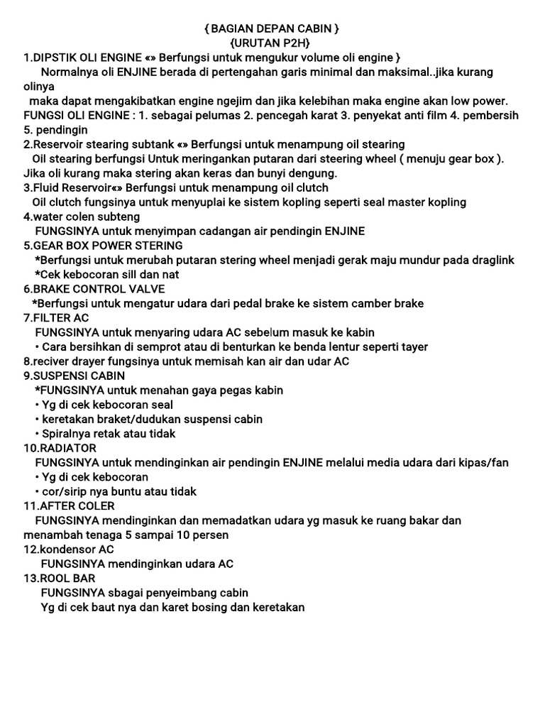 Manual Scania P360: Komponen & Fungsi | PDF
