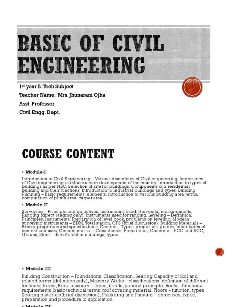 Lecture 0 | PDF | Civil Engineering | Engineering