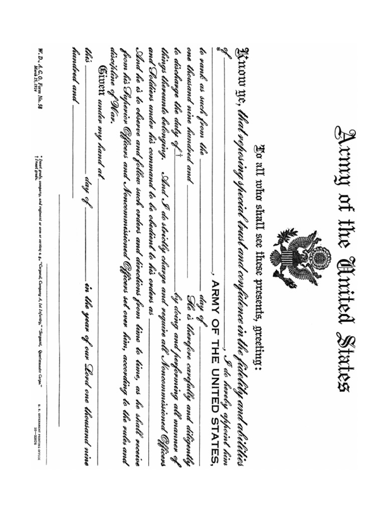 WW2 Promotion Certificate American | PDF