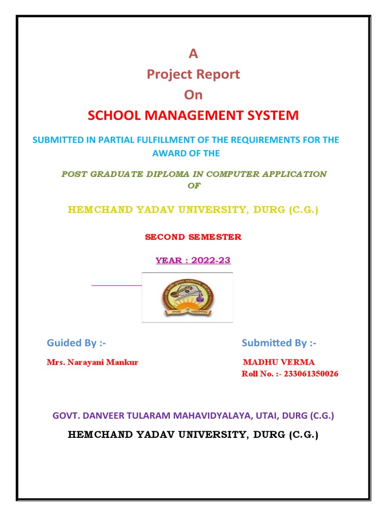 School MS | PDF | Postgraduate Education | Diploma