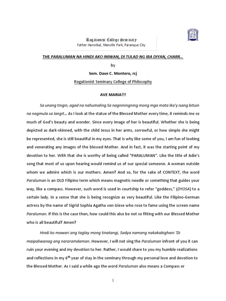 The Rosary as my Compass: Reflections on Six Years in the Seminary ...