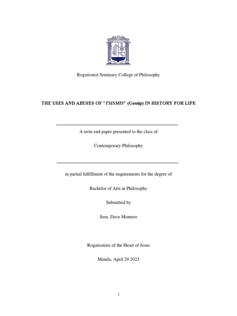 Tsismis and Nietzsche on History's Role | PDF | Knowledge | Friedrich ...