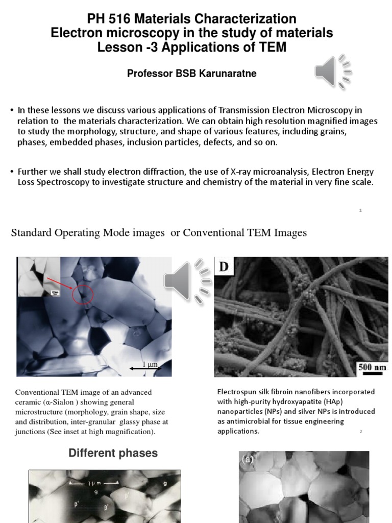 Audio PH 516 Lesson 3 Applications of TEM 2022 | PDF | Energy ...