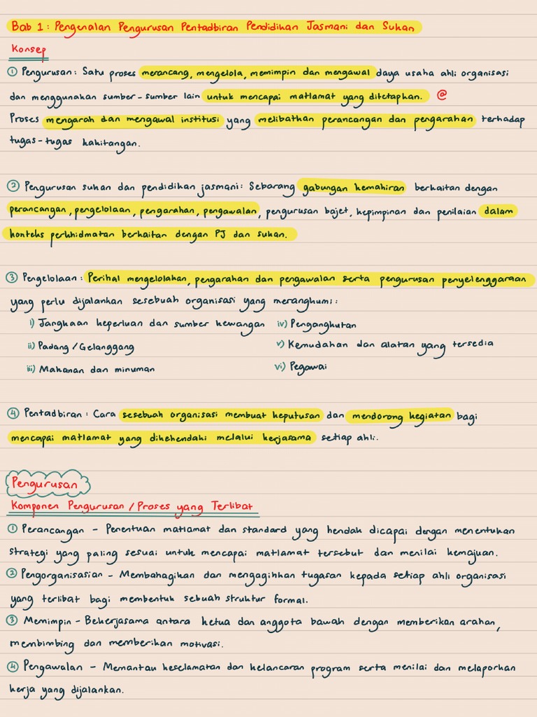 Nota Pengurusan PJ | PDF