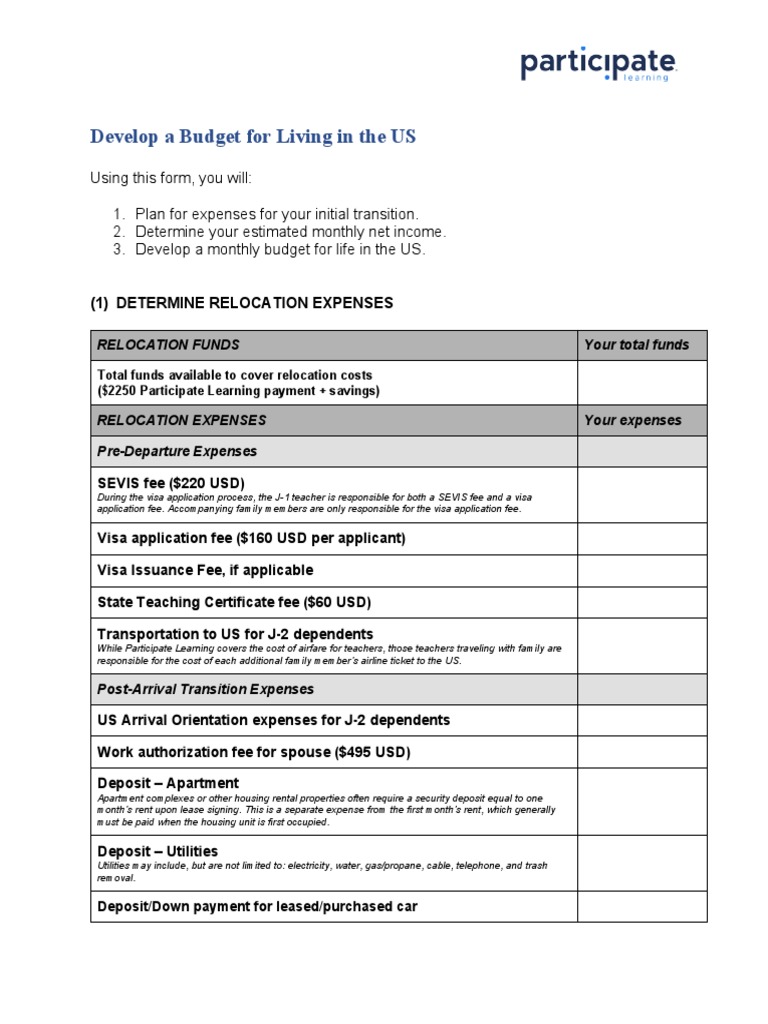 Monthly Budget Worksheet | PDF