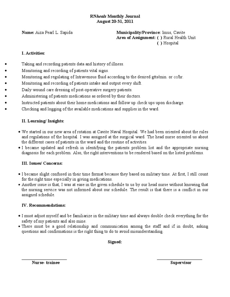 Aug20-31 Journal- Bulleted Format