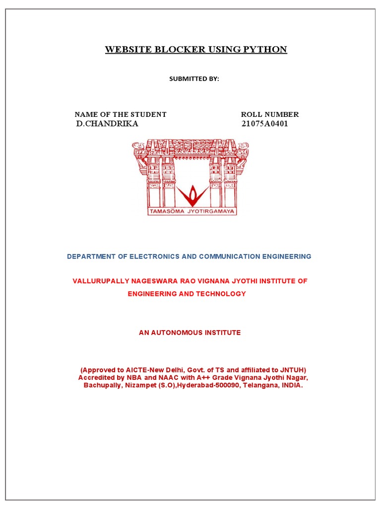 WEBSITE BLOCKER USING PYTHON | PDF